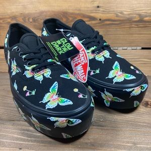 Vans | Shoes | Vans Glow In The Dark Butterfly Morph Blackout Platform ...